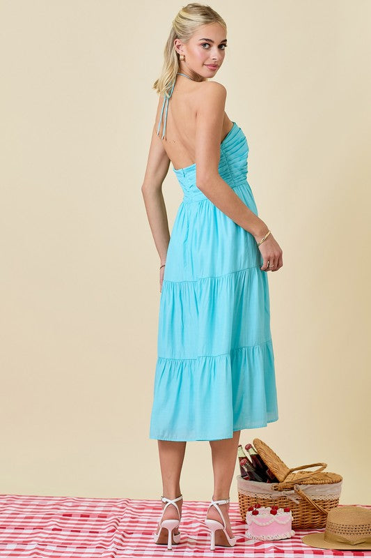 Let It Go Midi Dress Blue – Bayou Belle Boutique